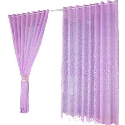 提花窗帘白纱帘阳台飘窗简约薄纱