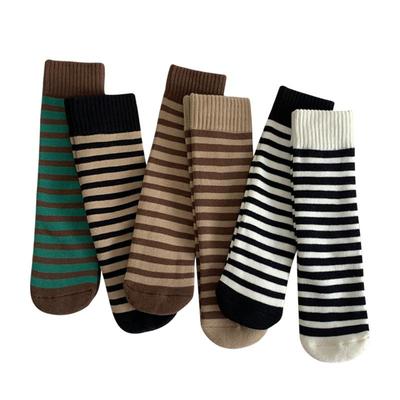 暖源绒秋冬条纹加绒保暖中筒袜