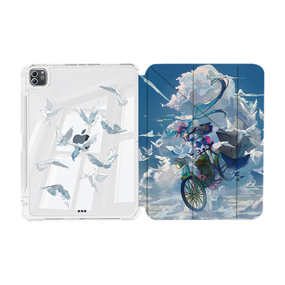 9397插画师浦西麻花联名ipad平板壳适用于ipadpro2018/2020/2024 10.9 11寸12.9寸13寸纵横2Y