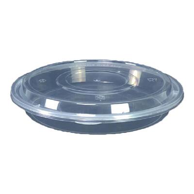 圆形一次性餐盒外卖美式高盖盘形