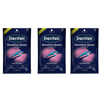 德泰克薄荷牙线棒柔滑75支*3袋