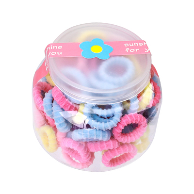 儿童彩色螺纹发圈女童拇指不伤发