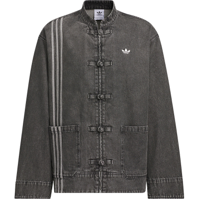 Adidas/阿迪达斯正品三叶草男女立领牛仔宽松唐装外套JY8275