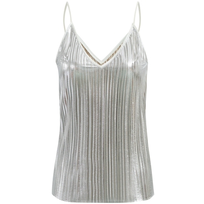 拼接设计师V领吊带背心