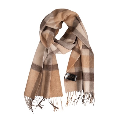 经典皇家格纹纯山羊绒围巾礼盒装