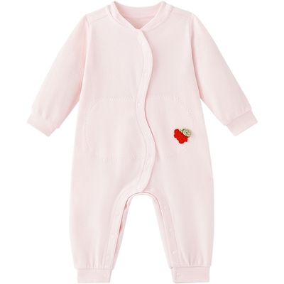 【商场同款】英氏新生儿婴儿衣服春秋款长袖保暖宝宝连体衣和尚服