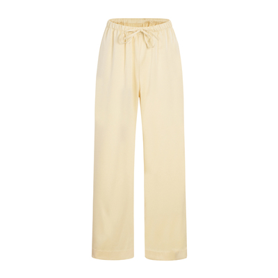 舒爽透气干练流光感黄色长裤子