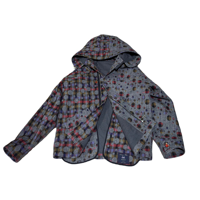 草间弥生波点moon羊毛短大衣