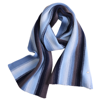 渐变黄金细度羊毛围巾男女同款冬