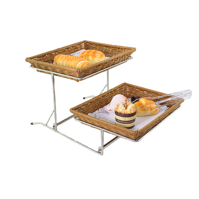 面包编织带盖自助餐甜品展示盘