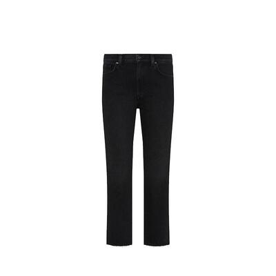 7 For All Mankind女春夏新品高腰直筒九分牛仔裤STRAIGHT CROP