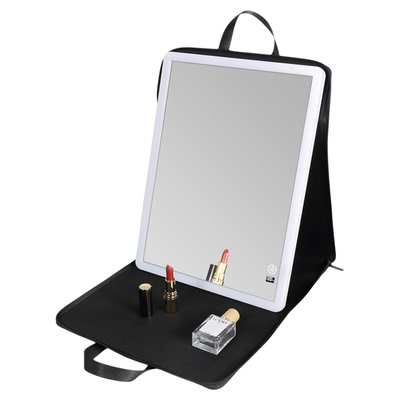 led化妆镜带灯折叠充电化妆师