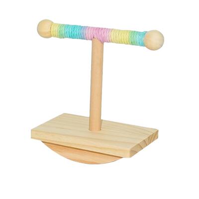 鹦鹉玩具站架小鸟专用啃咬鸟架虎皮牡丹自嗨解闷原木摇摇乐花椒木