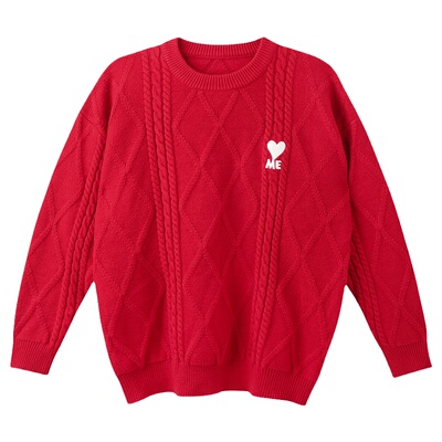 休闲陈大猪男宝宝亲子毛衣