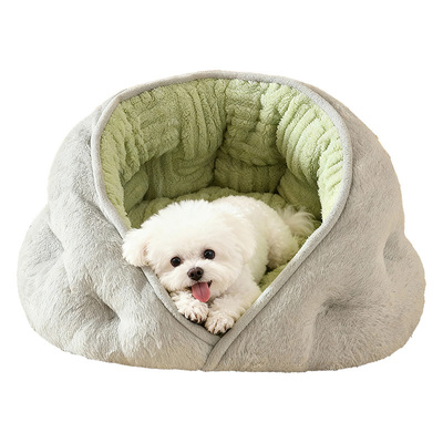 狗窝冬天保暖加厚半封闭小型犬