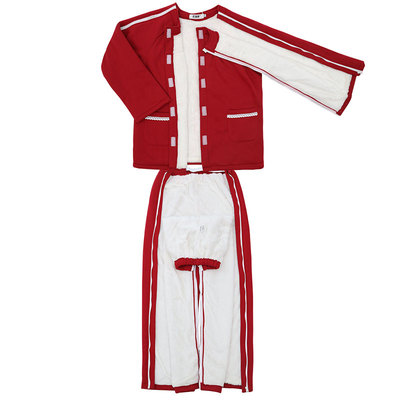 加绒加厚护理服易穿脱康复服偏瘫骨折外出保暖瘫痪卧床老人全开衣