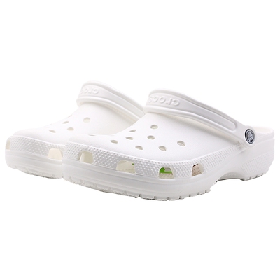同款CROCS洞洞骆驰白色拖鞋