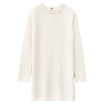 bash冬季简致羊毛混纺直筒连衣裙休闲纯色连身裙1H25ATES