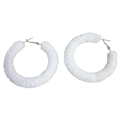 温柔系~羊羔毛绒圈圈耳环