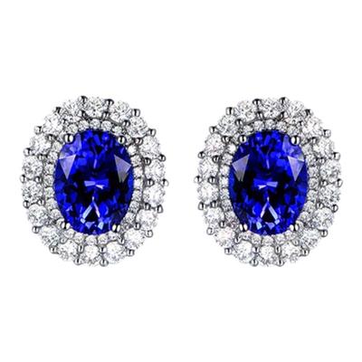 珠宝天然耳钉18K金钻石耳环