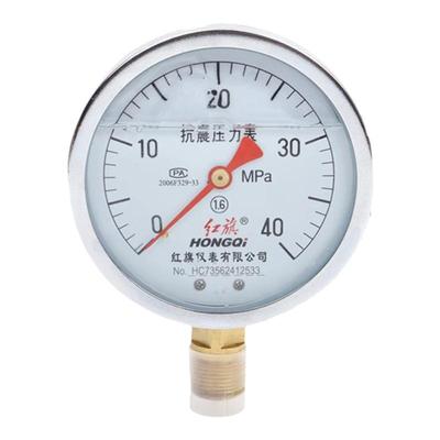 抗震压力表抗震厂家直销红旗仪表