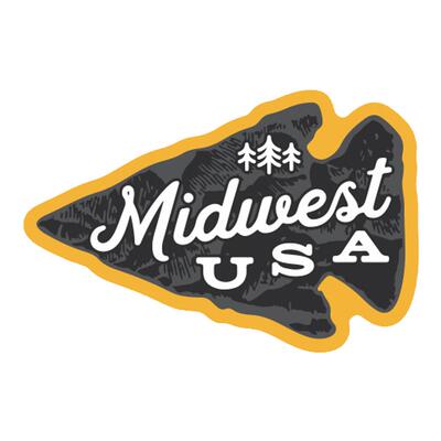 3M反光警示车贴midwest露营贴纸