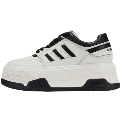 RosaBianca真皮厚底拼色板鞋