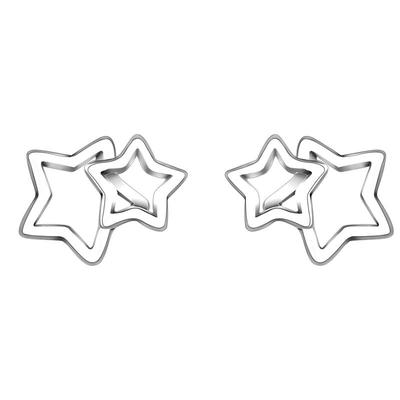 LNIEERS999足银简约纯银女耳钉