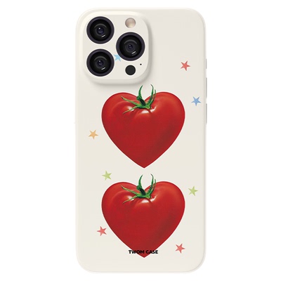 爱心番茄适用苹果17promax新款iPhone16promax手机保护壳可爱西红柿简约少女心15pro艺术设计感14小众不撞款