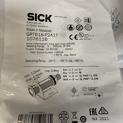 议价德国西克SICK光电开关GRTB18-P2417原装正品假一罚十