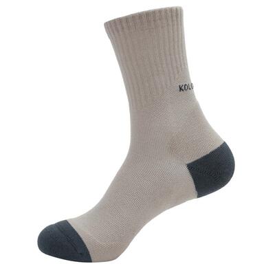 KOLON SPORT可隆袜子撞色徒步中筒袜COOLMAX户外运动袜