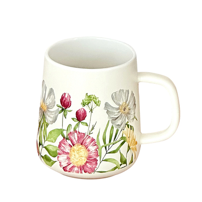 向阳花开马克杯带盖勺陶瓷咖啡杯