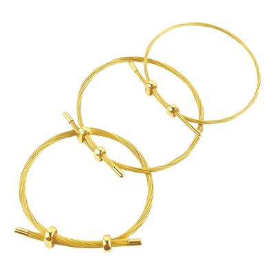 2/2.5/3MM可调节手链金色钢丝绳