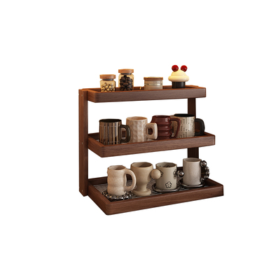 中古风咖啡吧台置物架