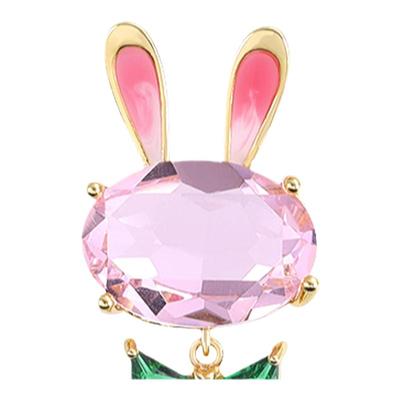 唯曼经典日系小众锆石小兔子胸针