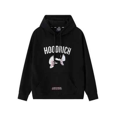 HOODRICH和平鸽字母印花连帽卫衣男潮牌休闲百搭情侣同款外套