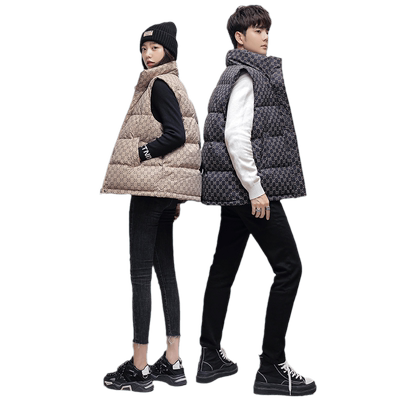 鸭鸭羽绒马甲女韩版立领时尚马夹