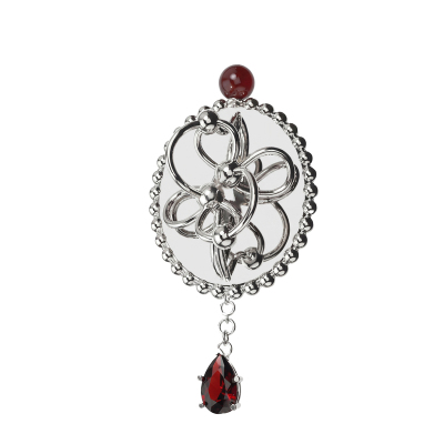 立体藤蔓可拆卸红钻胸针MOLISM