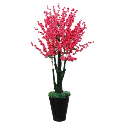 假桃花树仿真植物落地盆栽塑料摆设室内仿生绿植客厅装饰大型樱花