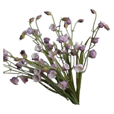 复古莫奈紫铃兰仿真花客厅装饰