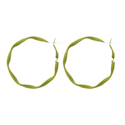 IPINK清新绿色大圈圈耳环显脸瘦