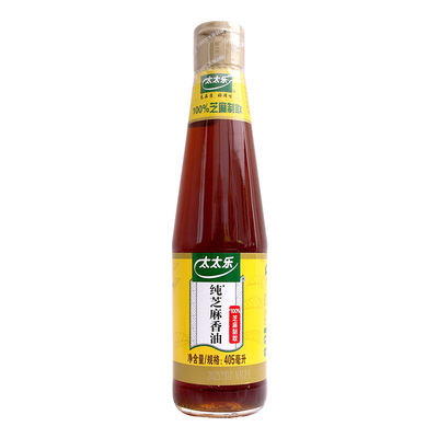 太太乐纯芝麻香油405ml凉拌菜凉菜调味油100%纯芝麻制取火锅油碟