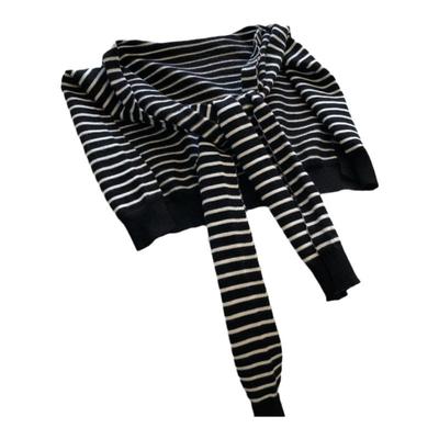 春夏时尚百搭条纹针织外搭小披肩