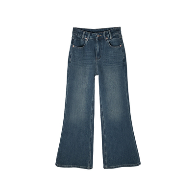 暖肌绒！一条过冬~喇叭牛仔裤女