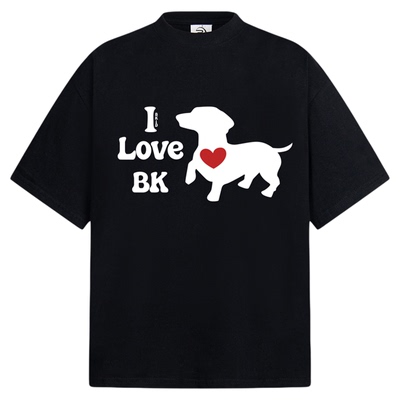 SREK卡通小狗印花正肩短袖T恤