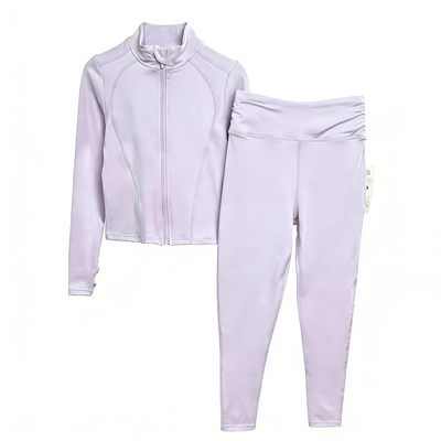 儿童瑜伽运动拉链衫外套长裤女童