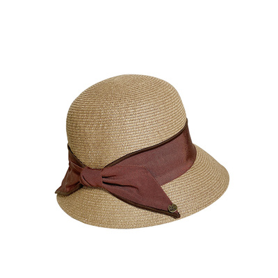 出游女士蝴蝶结日系休闲风草帽