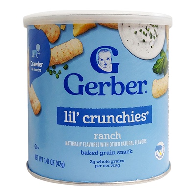 美国嘉宝Gerber混合蔬菜泡芙条宝宝婴幼儿零食 牧场沙拉蔬菜条