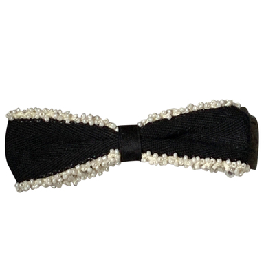 串珠花边蝴蝶结弹簧夹两色