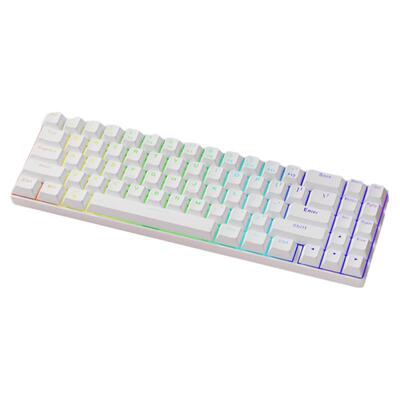 达尔优EK871GTR高颜值三模可充电机械键盘电竞游戏女生办公通用
